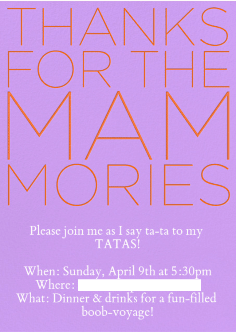 How to Throw a Ta-Ta to the Tatas Party - The Road Les Traveled